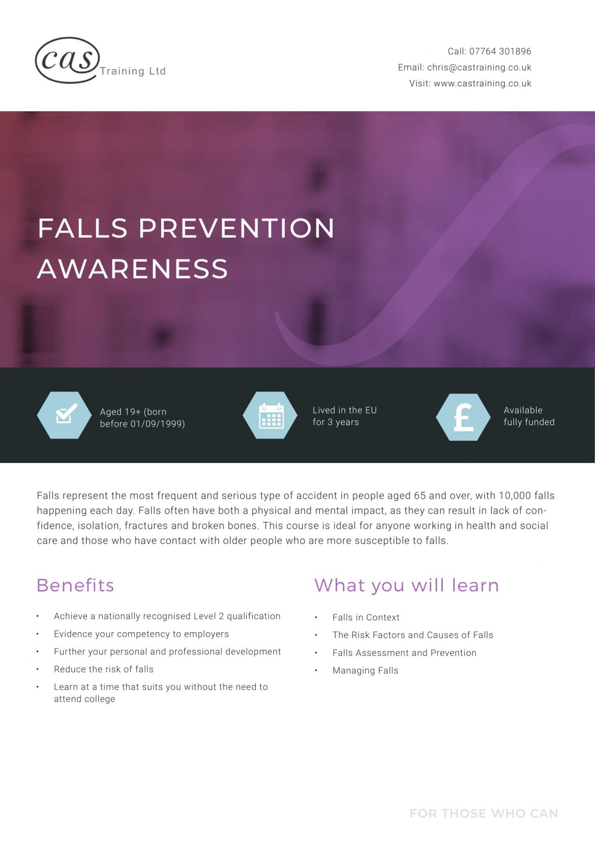 Our Courses – CAS Training